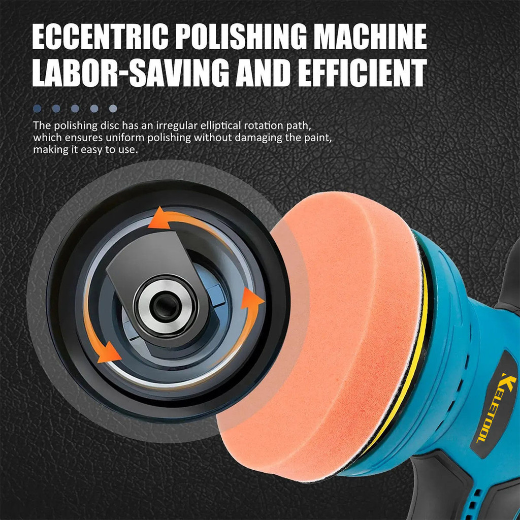 5500RPM 6Speed Electric car polishing machine Cordless Buffer Polisher ...