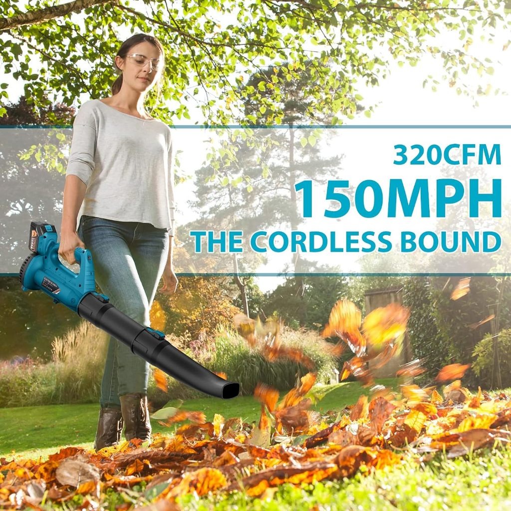 6 Speed Cordless Leaf Blower Electric Handheld Air Blowers Garden Tools ...