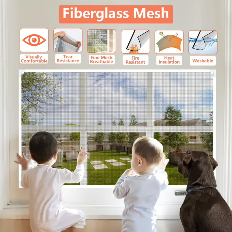 DIY Mosquito Net Window Magnetic Screen Mesh Adjustable Insect Net for ...