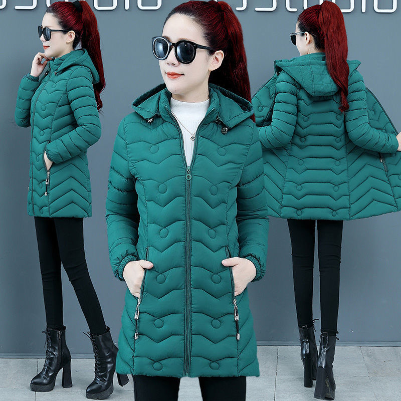 Autumn Winter New Women's Mid-length Padded Jackets Slim Fit, Thin and ...