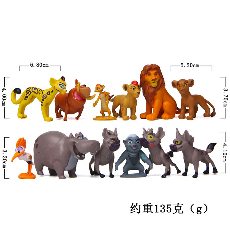 12Pcs 3cm-4cm Anime Cartoon The Lion Guard King Kion Simba Pvc Model ...
