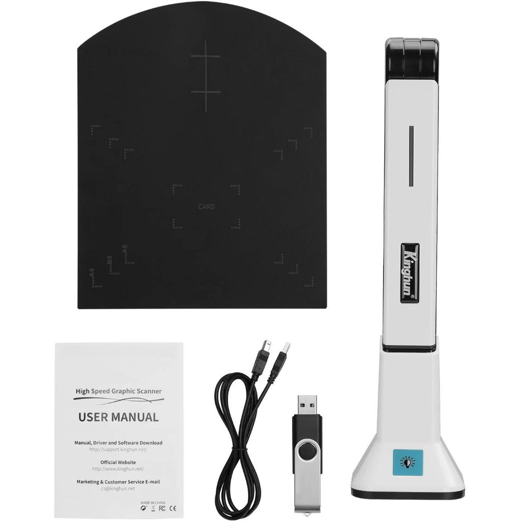 Kinghun BK50 Portable 8 Mega-pixel High Definition Book Scanner Capture ...