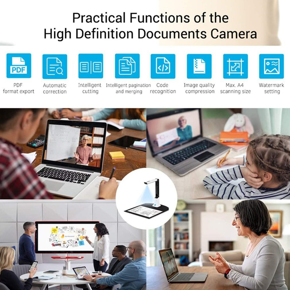 Kinghun BK50 Portable 8 Mega-pixel High Definition Book Scanner Capture ...