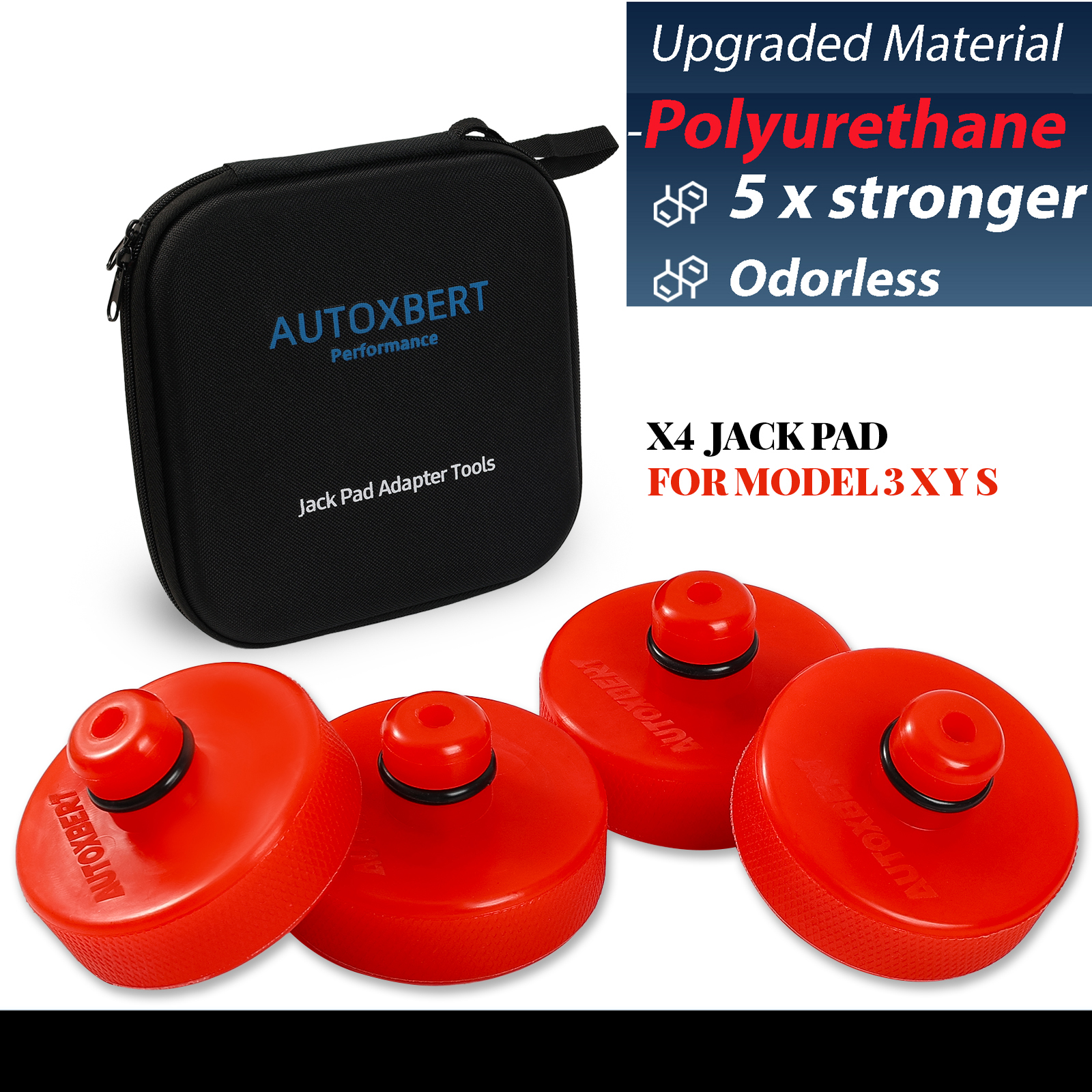 4 Pcs Car Jack Rubber Pad Tesla Model 3/S/X/Y Chassis Protect Lifting ...