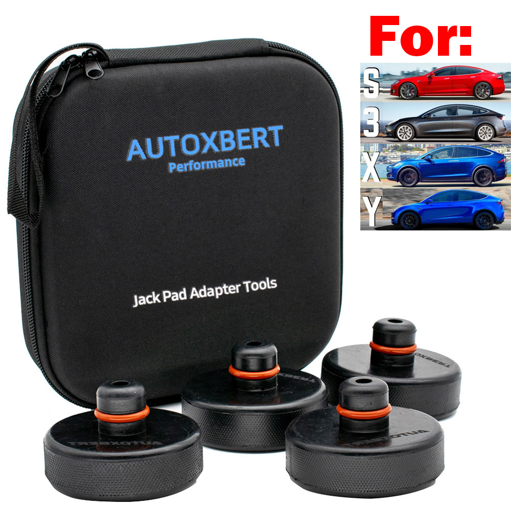 4 Pcs Car Jack Rubber Pad Tesla Model 3/S/X/Y Chassis Protect Lifting ...