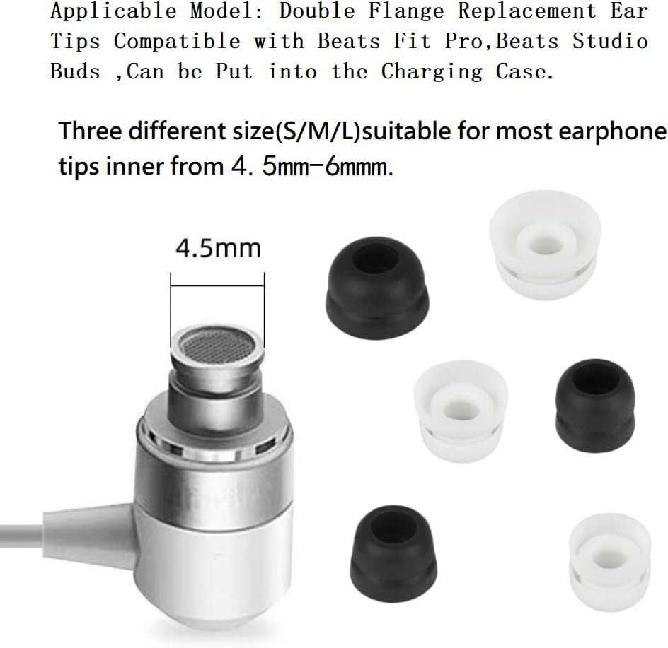 Double Flange Earbuds Tips Anti Slip Noise Isolation Ear Tips For Sony ...