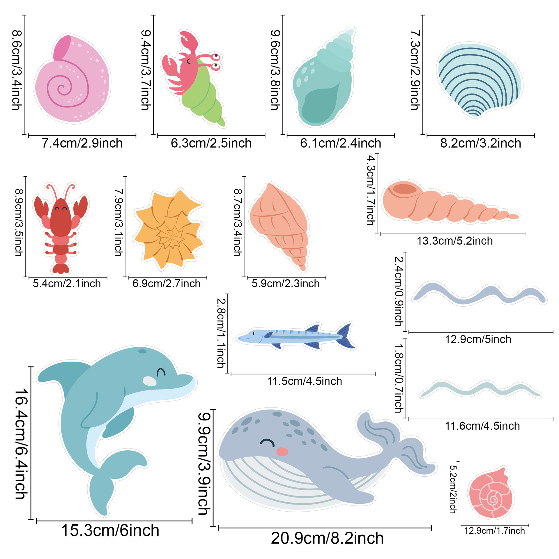 Wall stickers sea creatures home decoration Children's room ...
