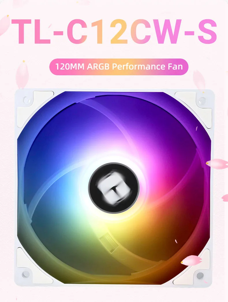 Thermalright TL-C12C-S ARGB Chassis Fan CPU Fan 120mm Case Fan Cooler Fan 4pin PWM Silent ...