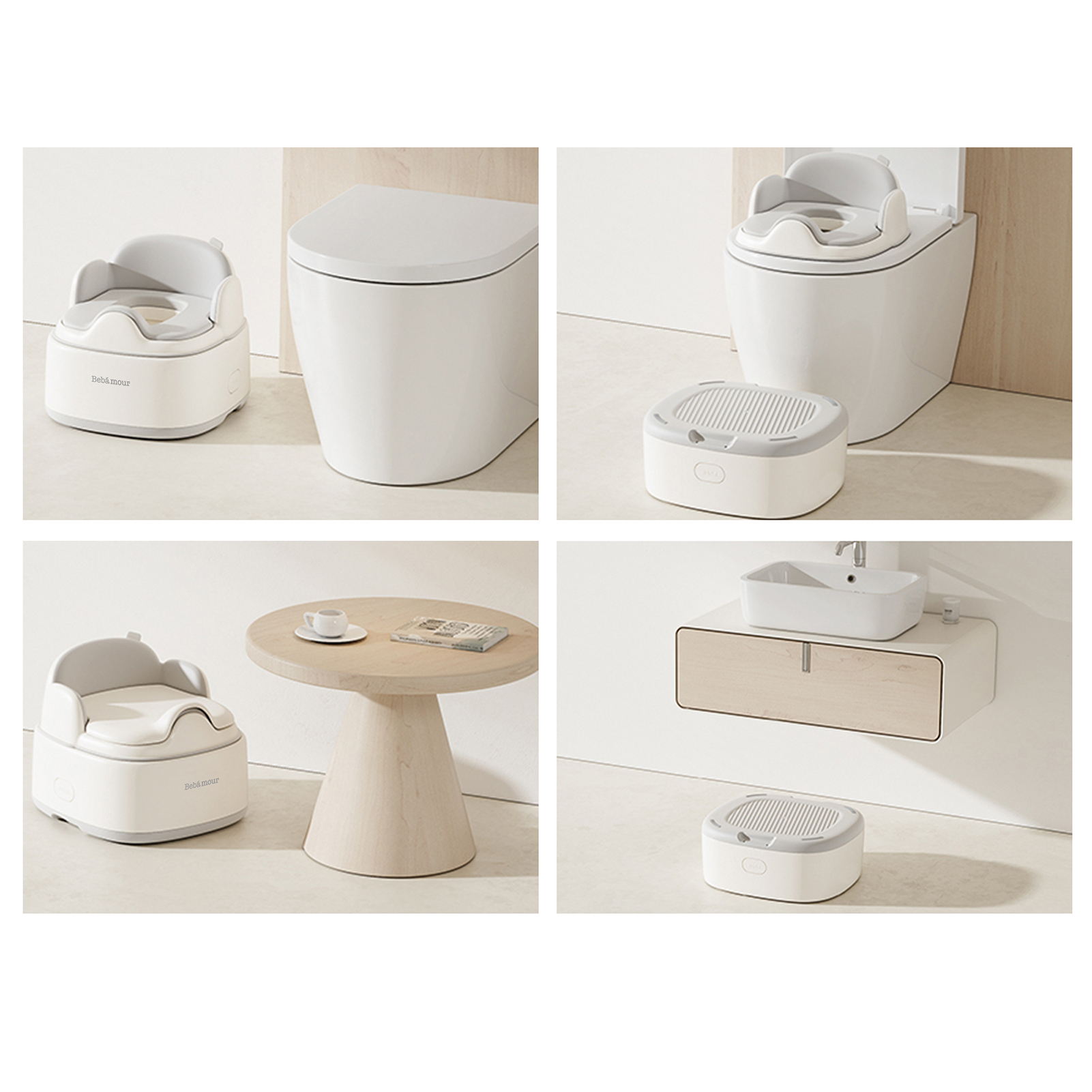 Bebamour Potty Training Toilet 3 in 1 Multi-Functional Potty Seat ...