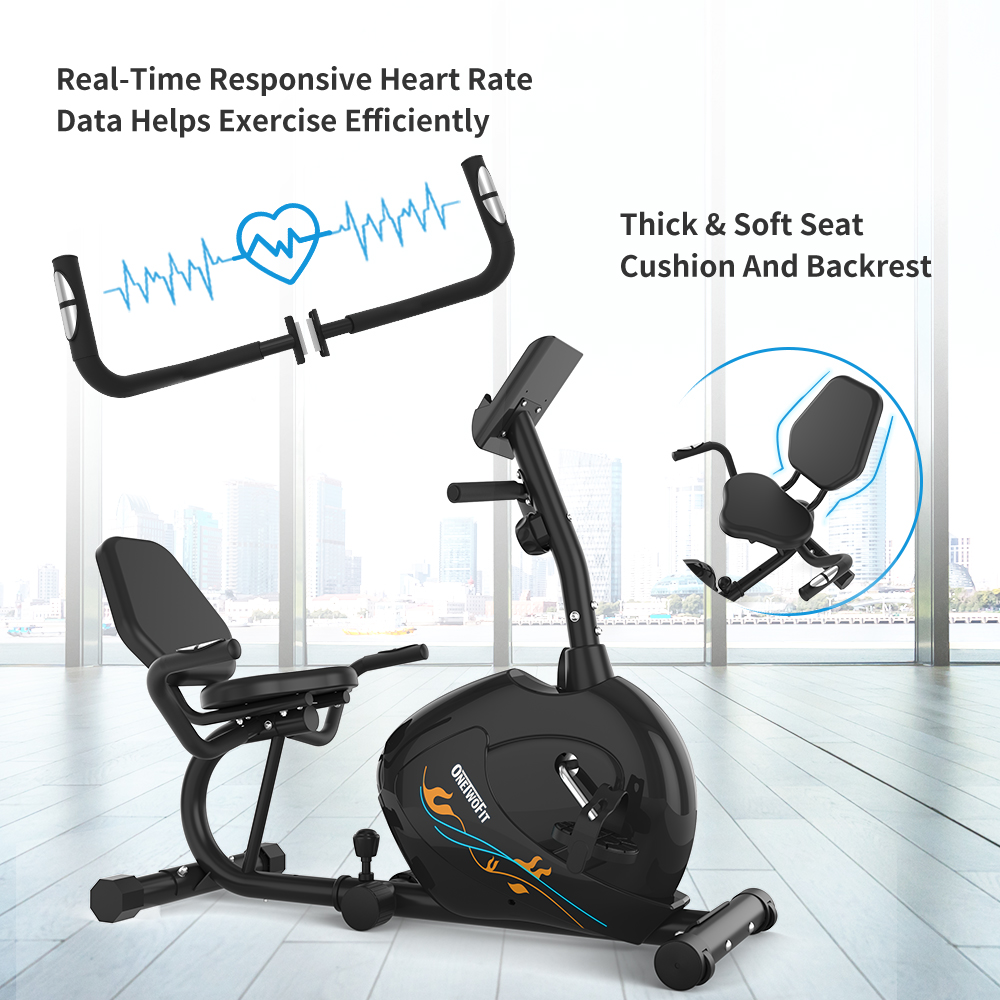 OneTwoFit 4KG lazy bike 8-speed adjustable resistance fitness bike gym ...