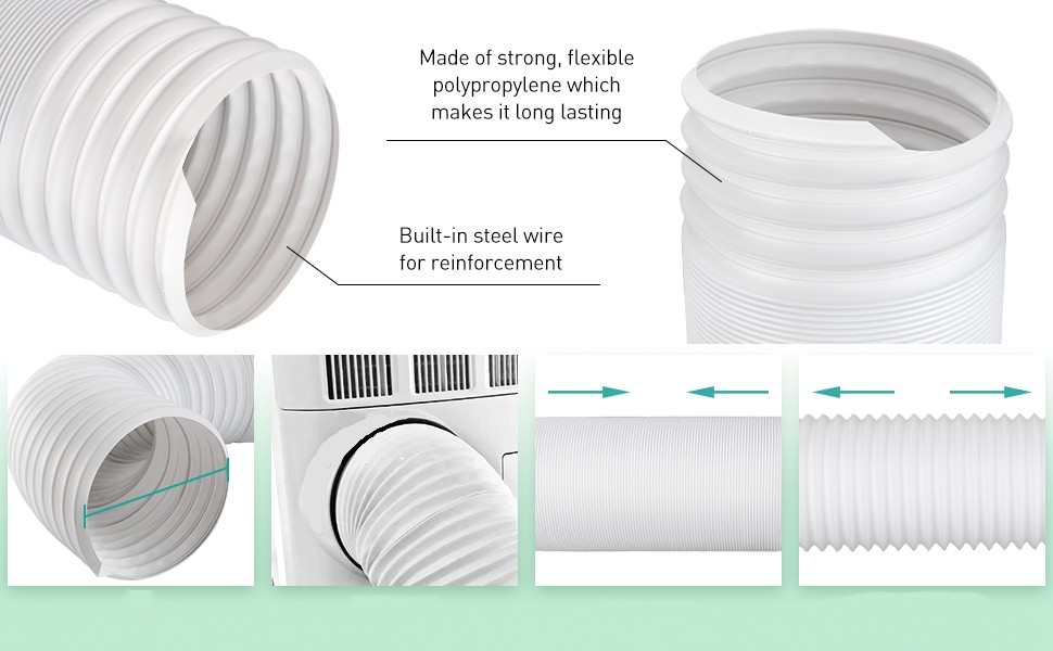 【SG READY STOCK】Flexible Portable Air Conditioner Exhaust Hose 130 ...