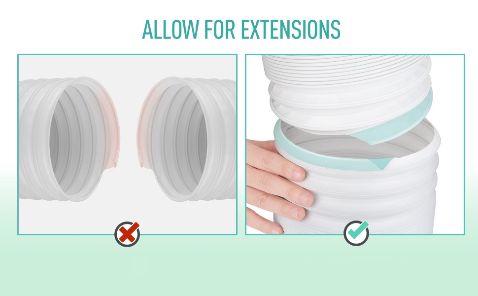 【SG READY STOCK】Flexible Portable Air Conditioner Exhaust Hose 130 ...