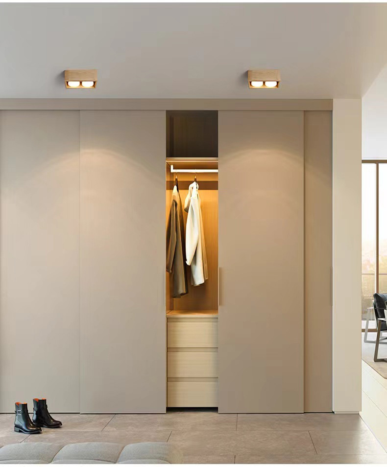 Japanese Wooden Grille Downlight Ceiling Light Square Ceiling Lamp Led ...