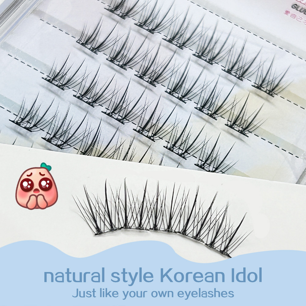 GECOMO Glue-Free False Eyelashes Korean Girl Group Eyelashes 48 ...