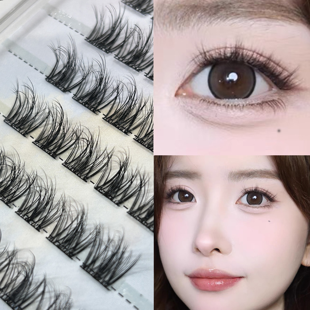 GECOMO Glue-Free False Eyelashes Korean Girl Group Eyelashes 48 ...