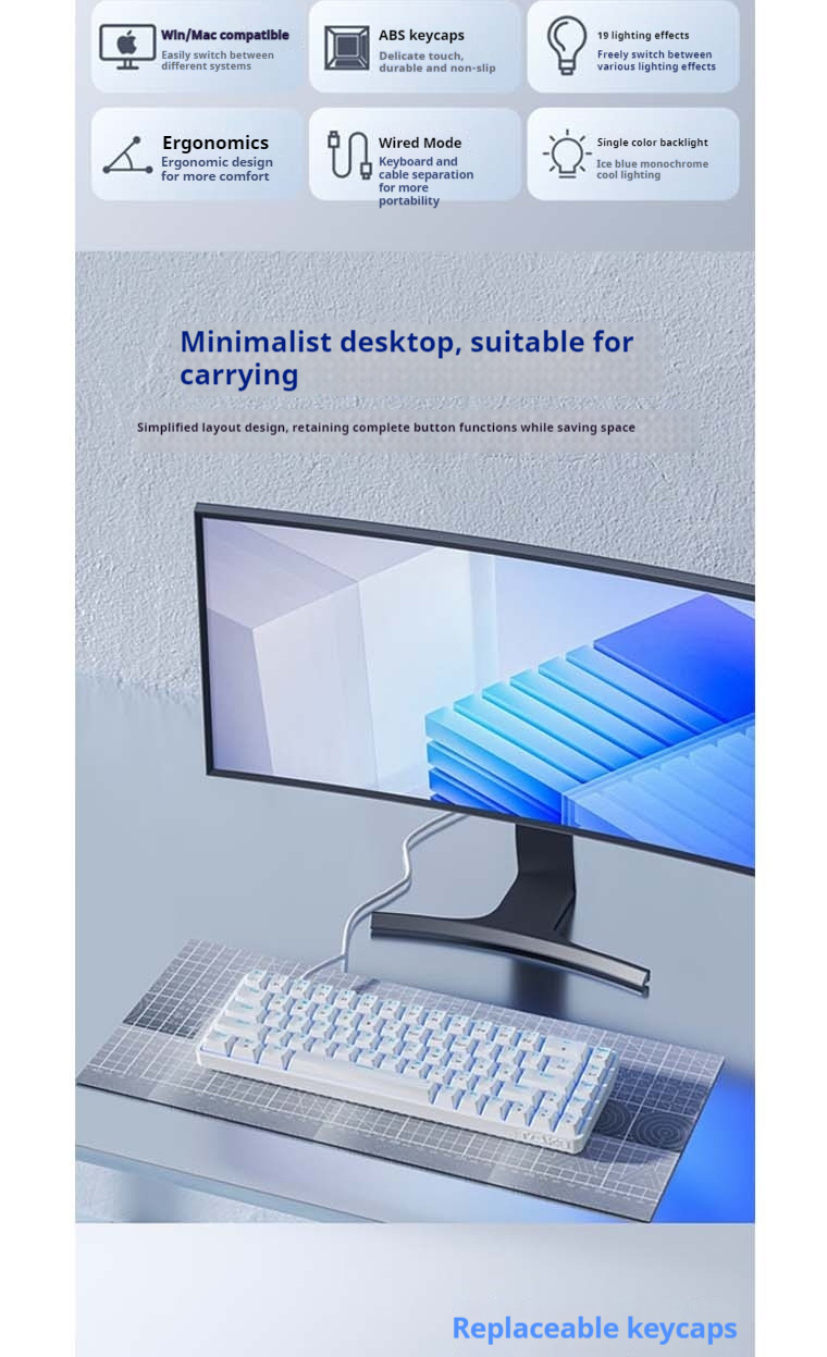 KEMOVE T68SE Wired backlit mechanical keyboard Gaming esports Laptop ...