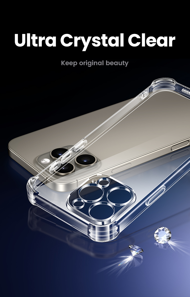 UGREEN 4 L-Arc Patented Airbags Anti-drop Shockproof Clear Soft Case ...