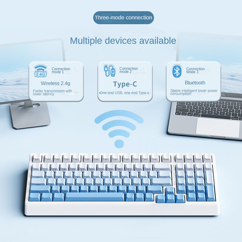 YG98 RGB Customized Mechanical Keyboard 99keys Full-key Hot Swappable ...