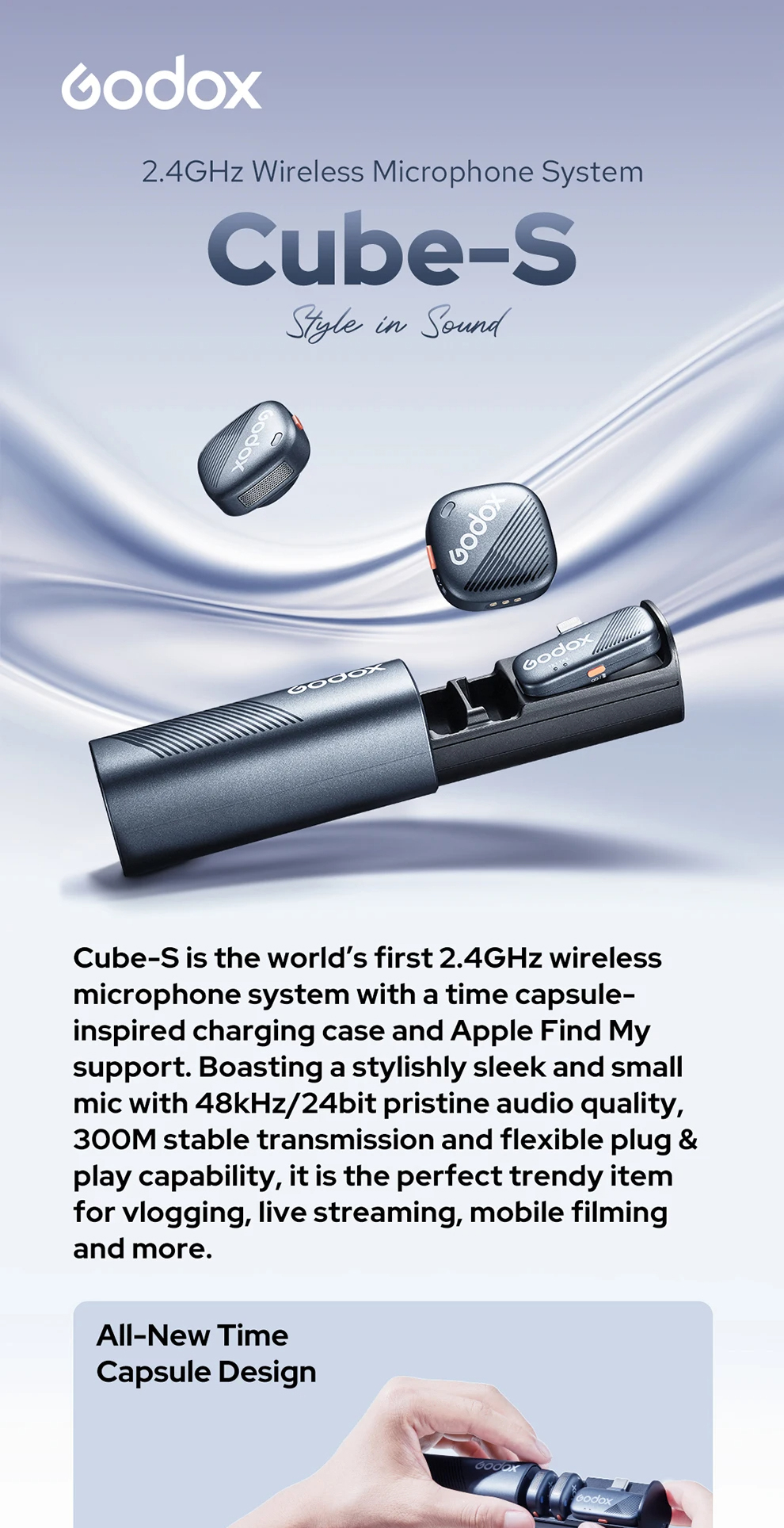 Godox Cube-S 2.4GHz Wireless Microphone System All-New TIme Capsule ...