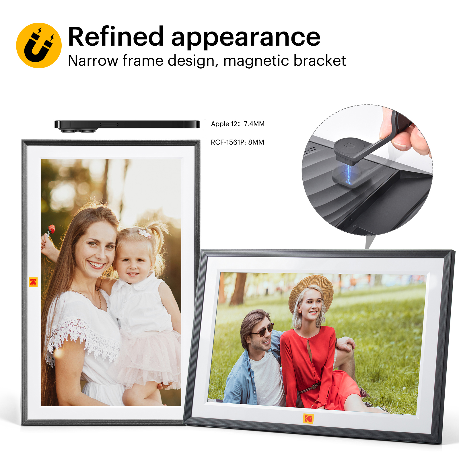 Kodak RCF-1561 WiFi Digital Photo Frame 15.6-inch Large IPS Touch ...