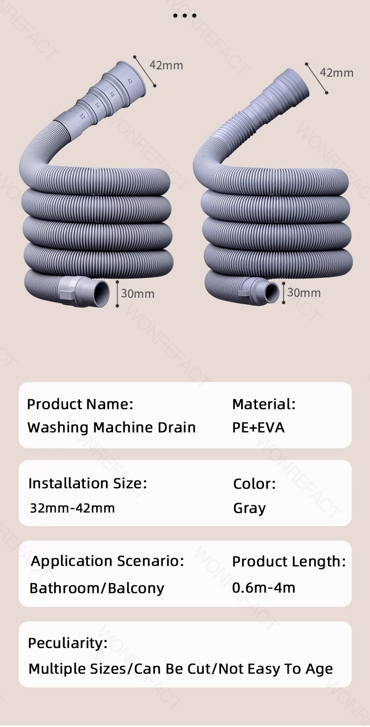 Washing Machine Drain Outlet Hose Multi-size Universal Gutter Hose ...