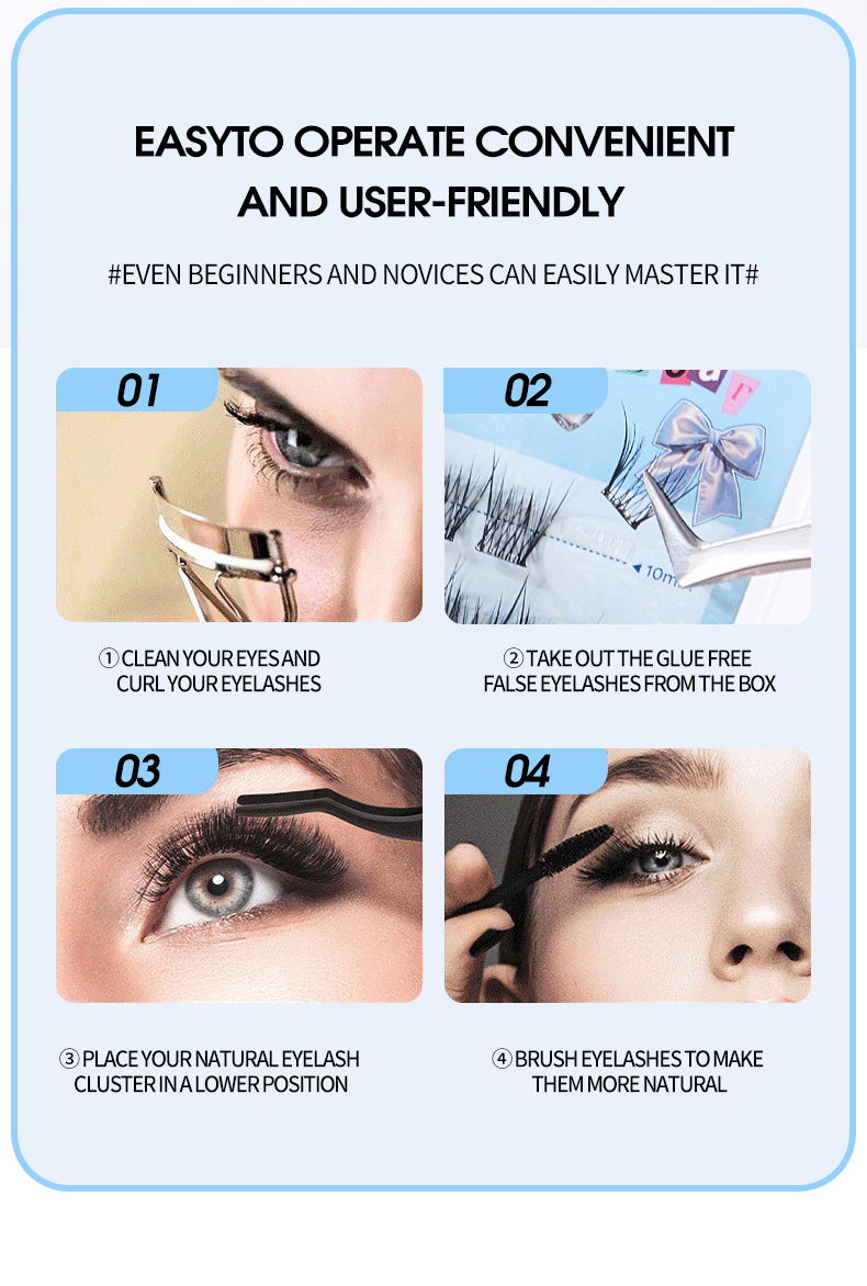Glue-Free False Eyelashes Are Reusable, The First Choice For Beginners ...