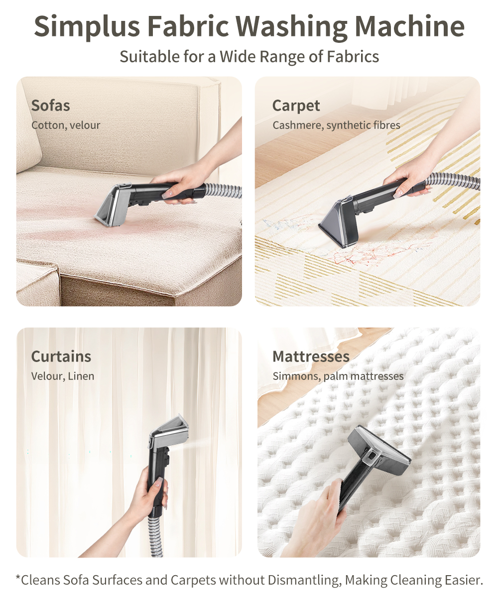 Simplus Spot & Fabric Cleaning Machine Fabric Washer Vacuum Household ...