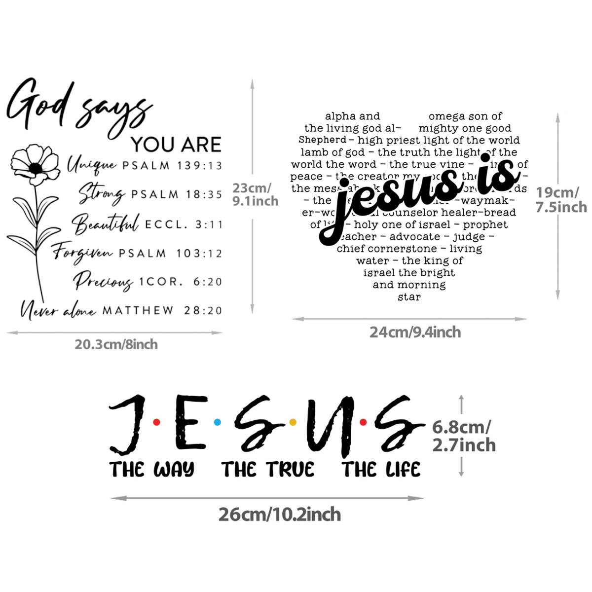 Jesus Thermal Press Letters Stickers Decals Garment Accessory New Diy ...