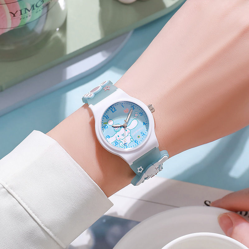 New Cartoon Sanrio Kuromi Cinnamon Dog 3D Strap Silicone Strap Watch ...