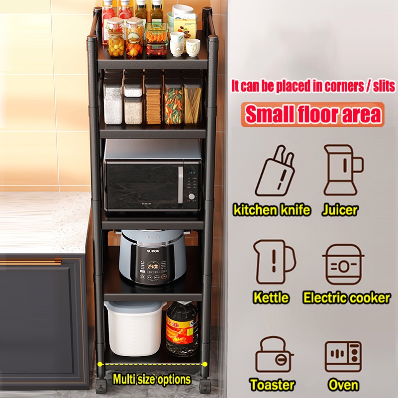 Upgraded Movable Metal Storage Rack Shelf / Kitchen Rack Slit Rack ...
