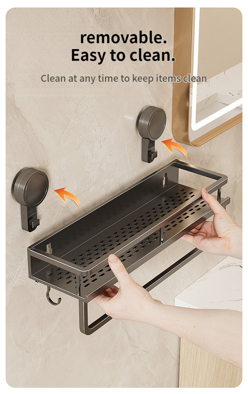 [SG Seller]YUN JIE YA Suction Cup Bathroom Rack Toilet Storage wall ...