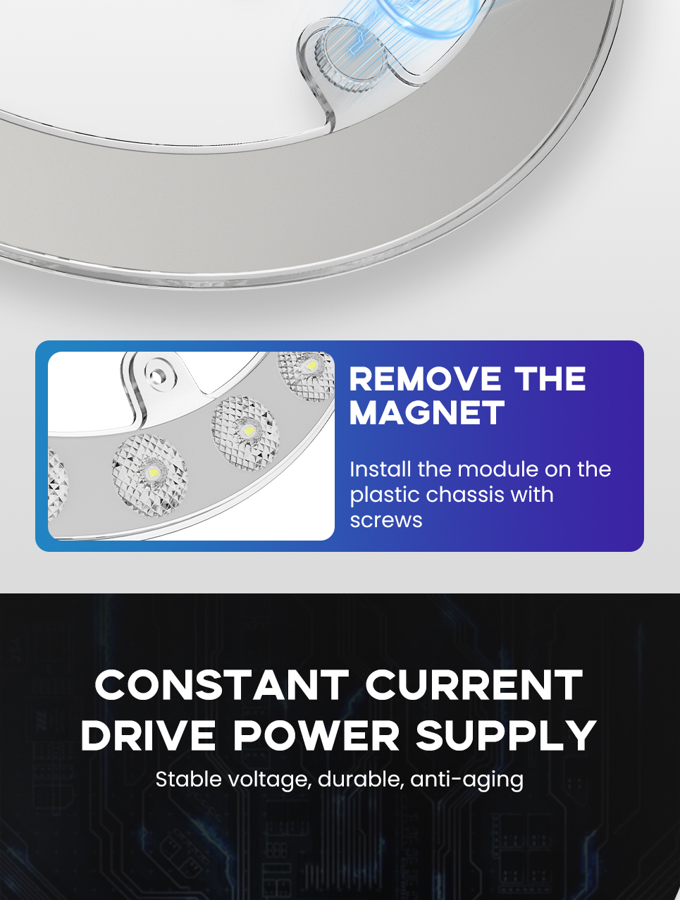 LED Ceiling Light Replacement Ligh Plate Magnet Magnetic LED | Shopee ...