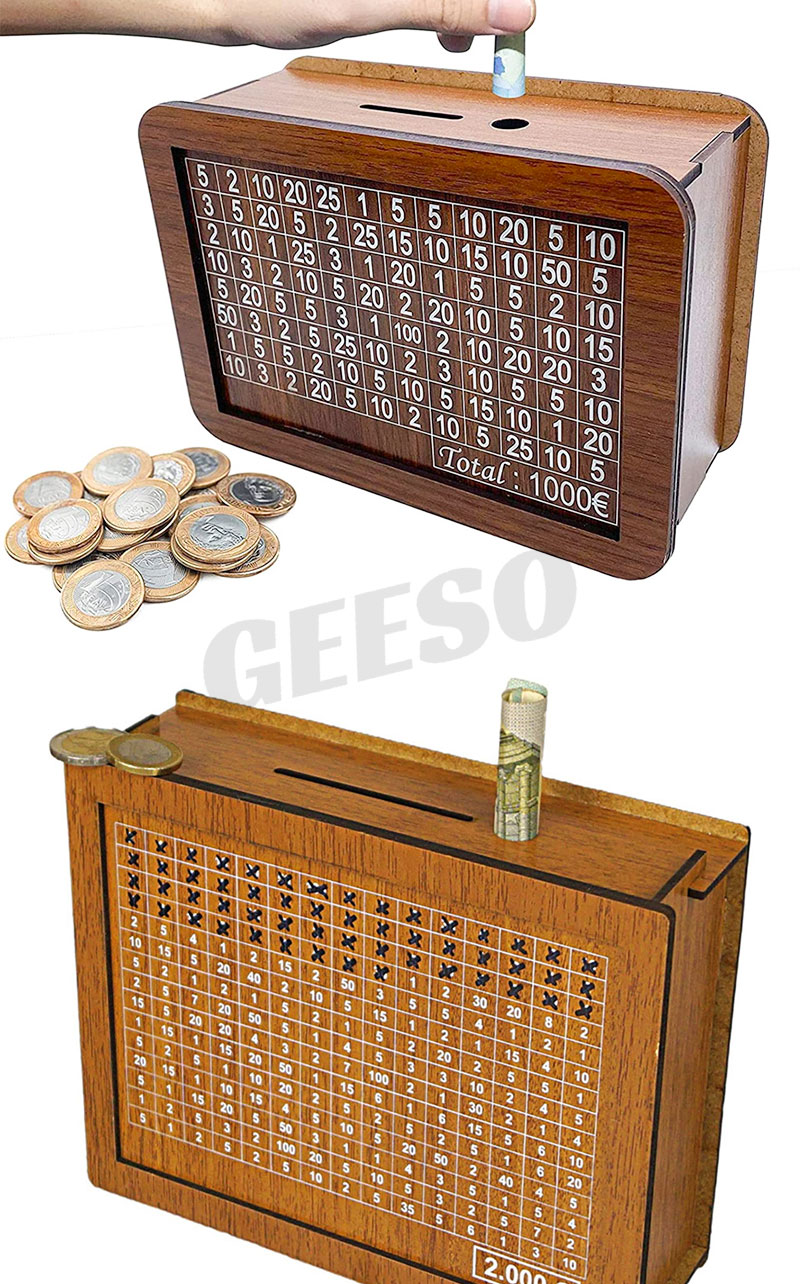 GEESO Cash Box With Counter Counter Piggy Bank Saveing Kids Adults Cash ...