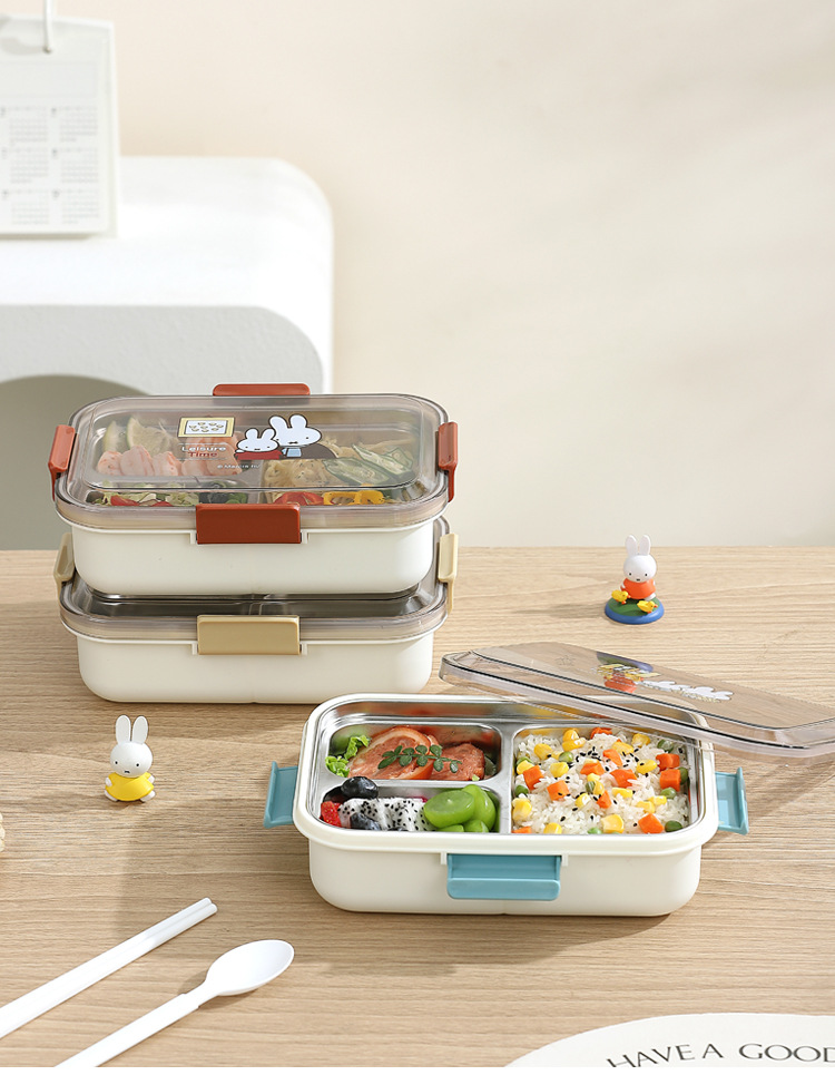 Miffy 3 Compartments 304 Stainless Steel Insulated Lunch Box Lunch Box Lunch Box | Shopee Singapore