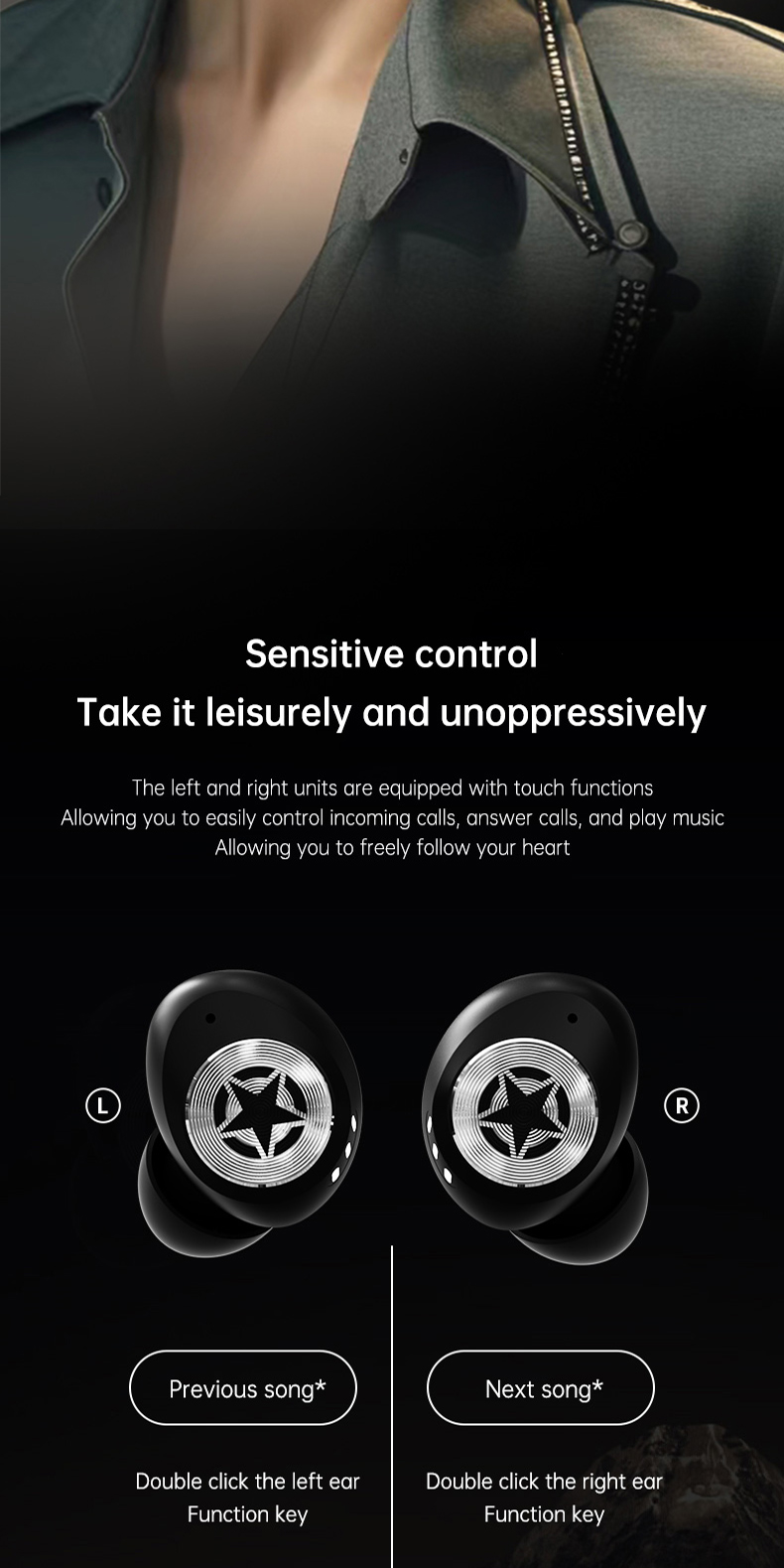 Jeep EW112 Bluetooth 5.4 Wireless Earbuds Waterproof Noise Cancelling ...