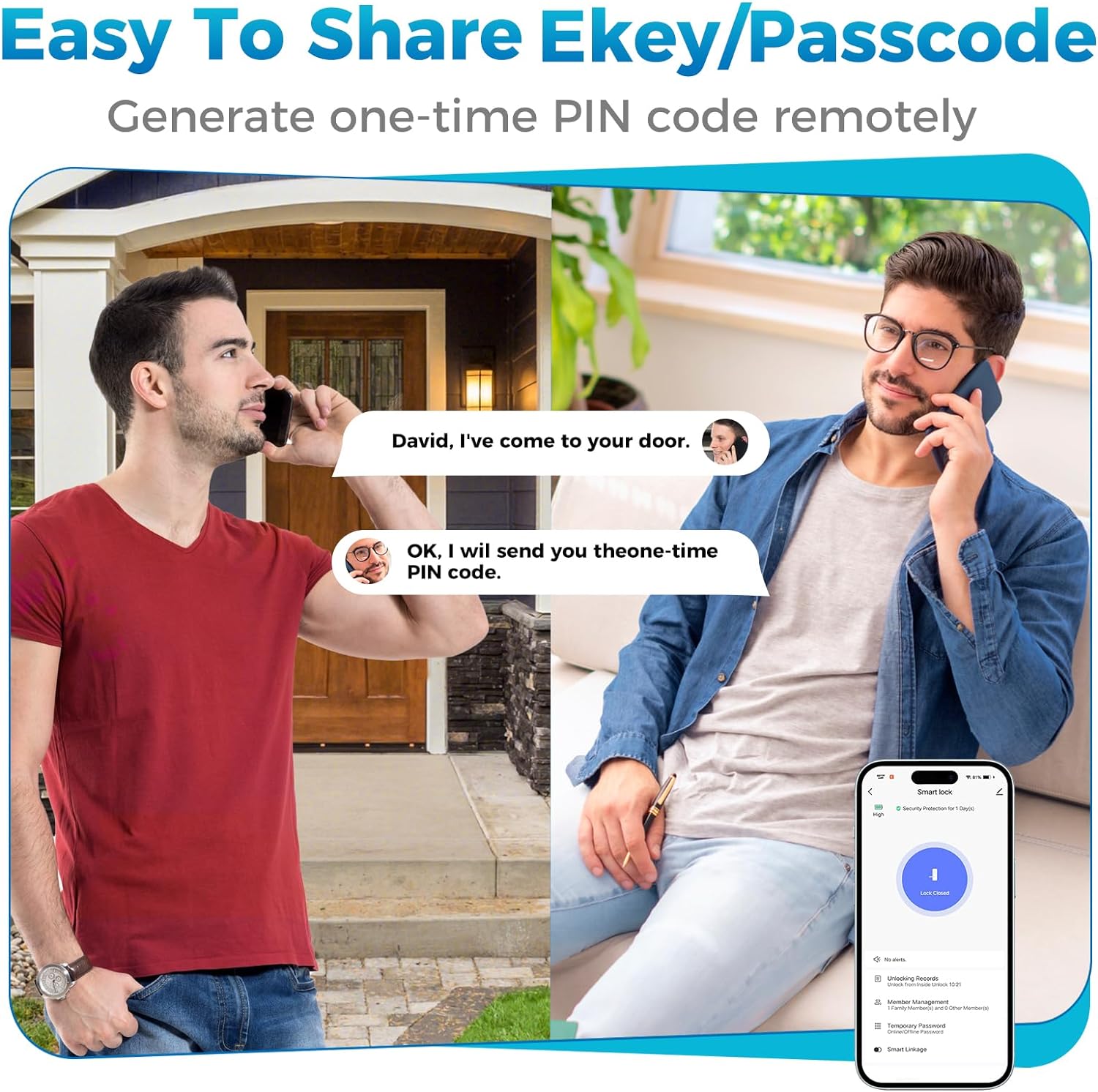 Tuya Door Lock Digital Electronic Lock with Code Passcode gate bundle ...