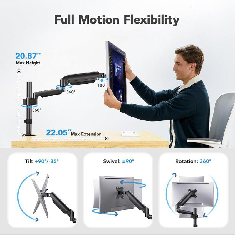 SG Adjustable Monitor arm 17-32 "dual/single monitor stand - computer ...