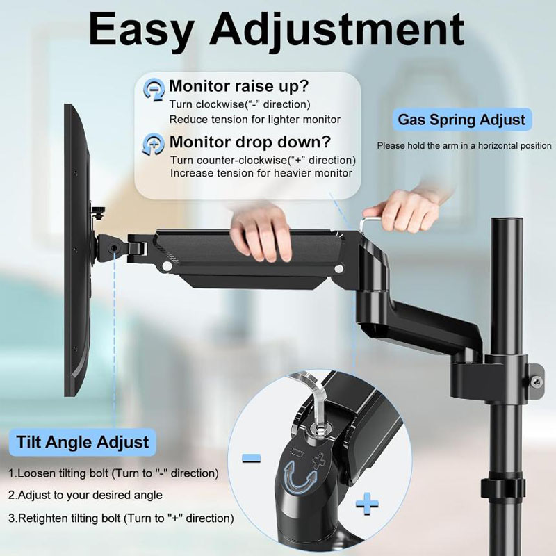 SG Adjustable Monitor arm 17-32 "dual/single monitor stand - computer ...