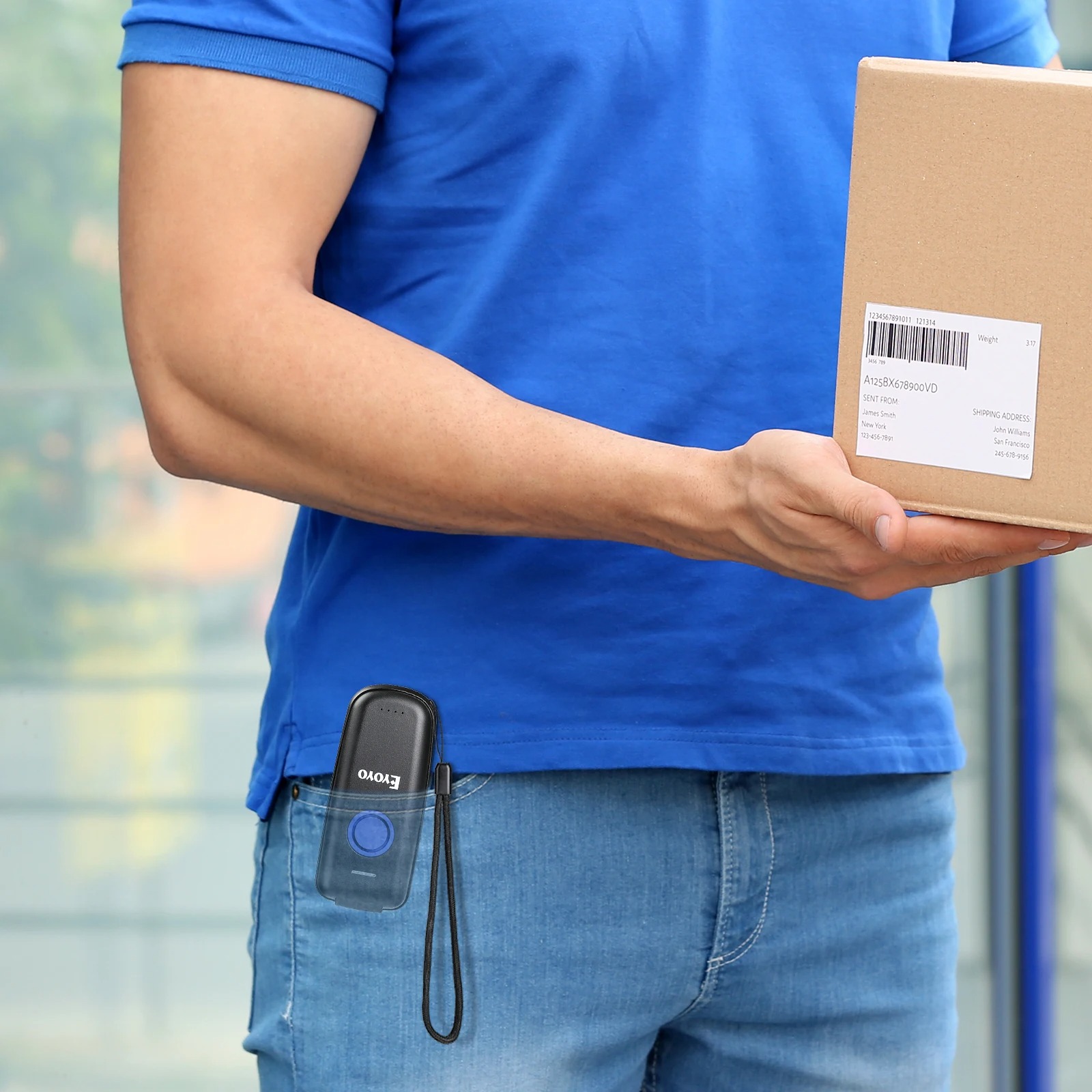 Eyoyo EY-023 QR Code Scanner Bluetooth Portable 2D Bar Code Scanner ...