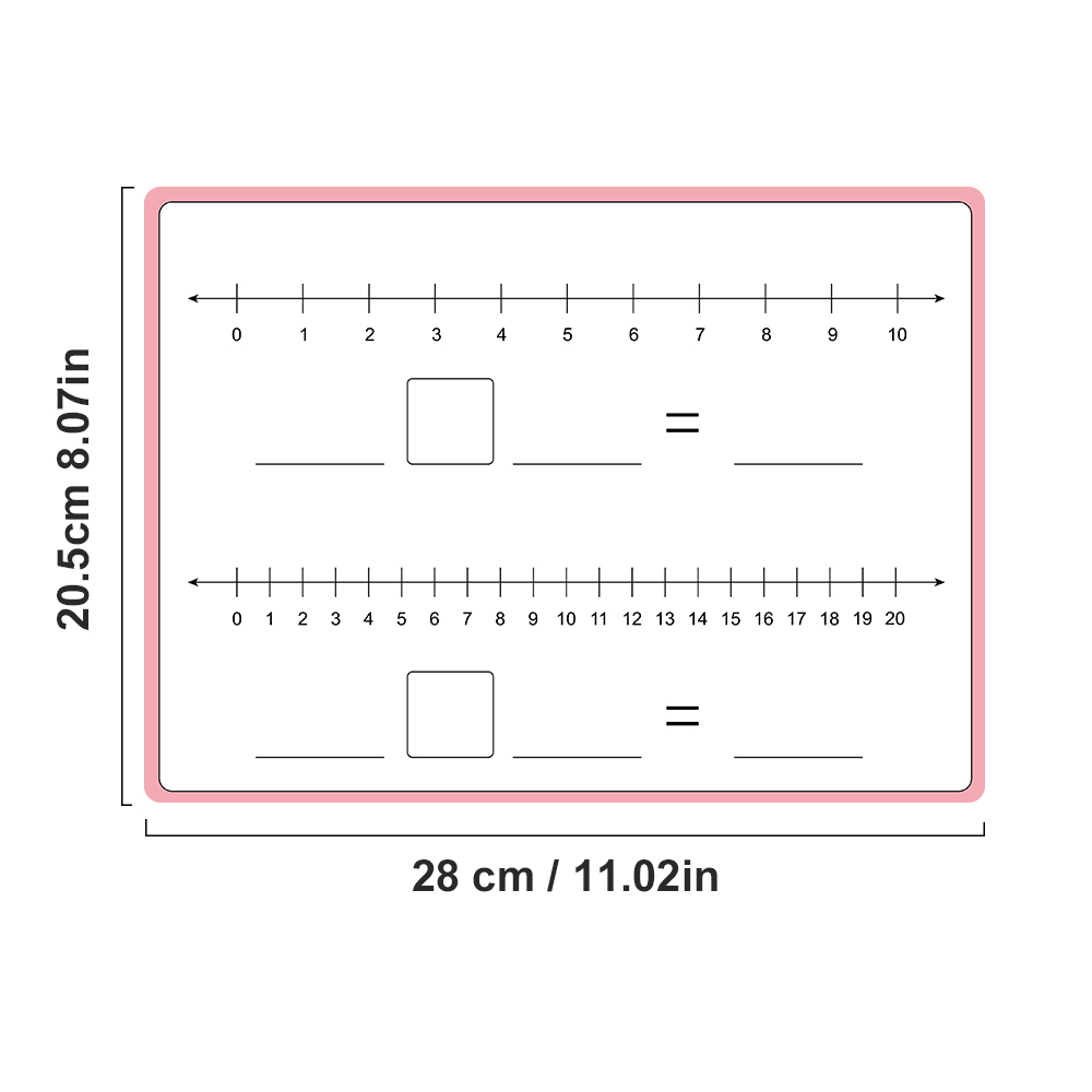 4Pcs Addition Subtraction Math Poster Place Value Number Line ...