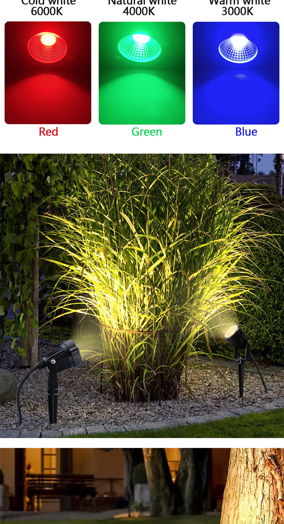 LED Garden Lights Outdoor LED Waterprof Lawn Lamp AC220V110V DC12V 3W ...