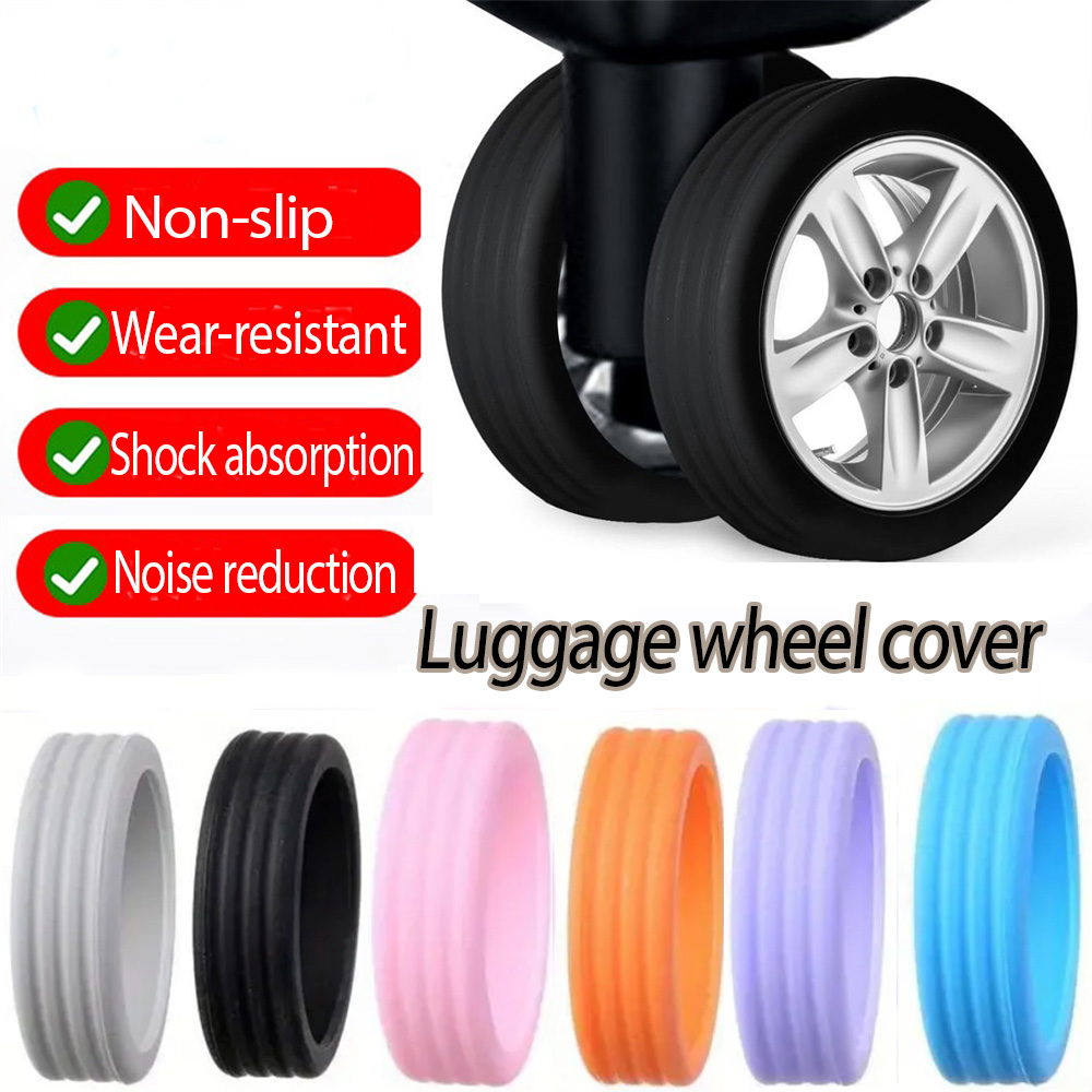 8pcs Luggage Wheel Protector Luggage Wheel Cover Luggage Wheel Rubber ...