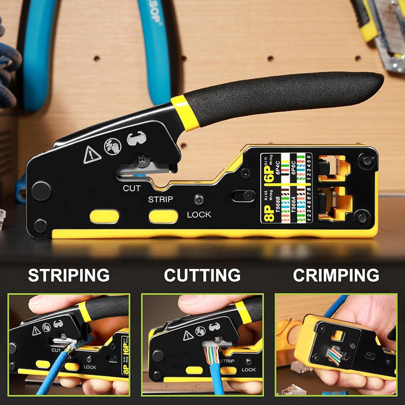 3 in 1 RJ45 Network Cable Cutting Pliers Crimping Tool Modular ...