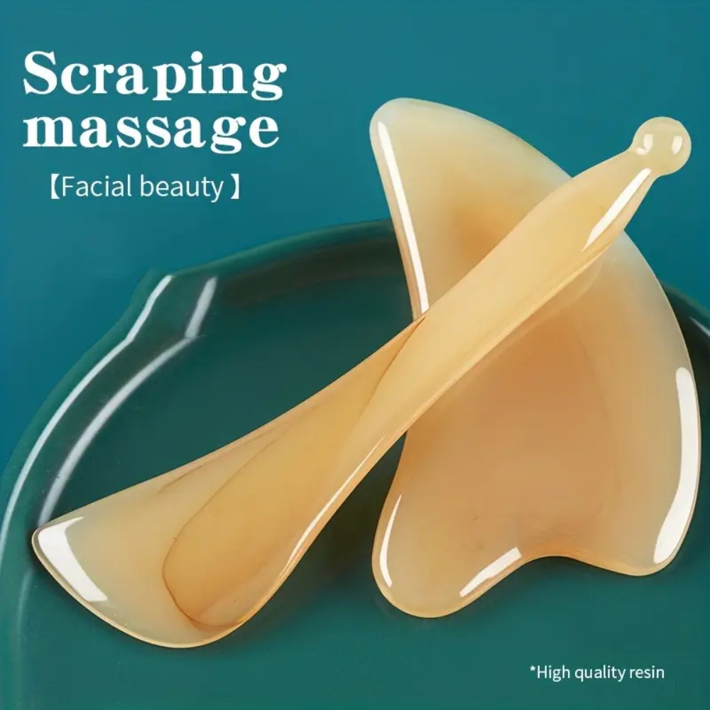 Gua Sha Scraping Massage Tool Set - Natural Resin Facial Gua Sha Board ...