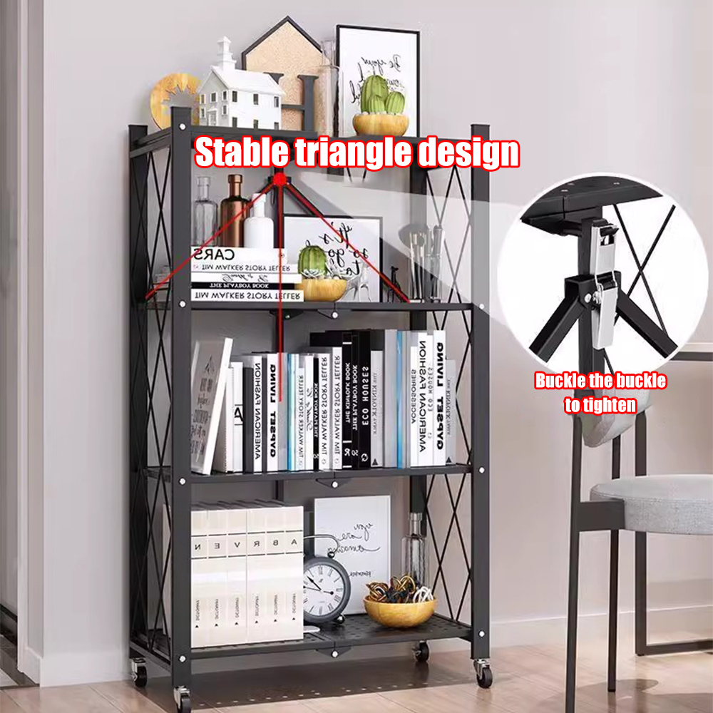 Foldable Book Shelf Bookcase Book Rack For Kids Book Rack With Wheels ...