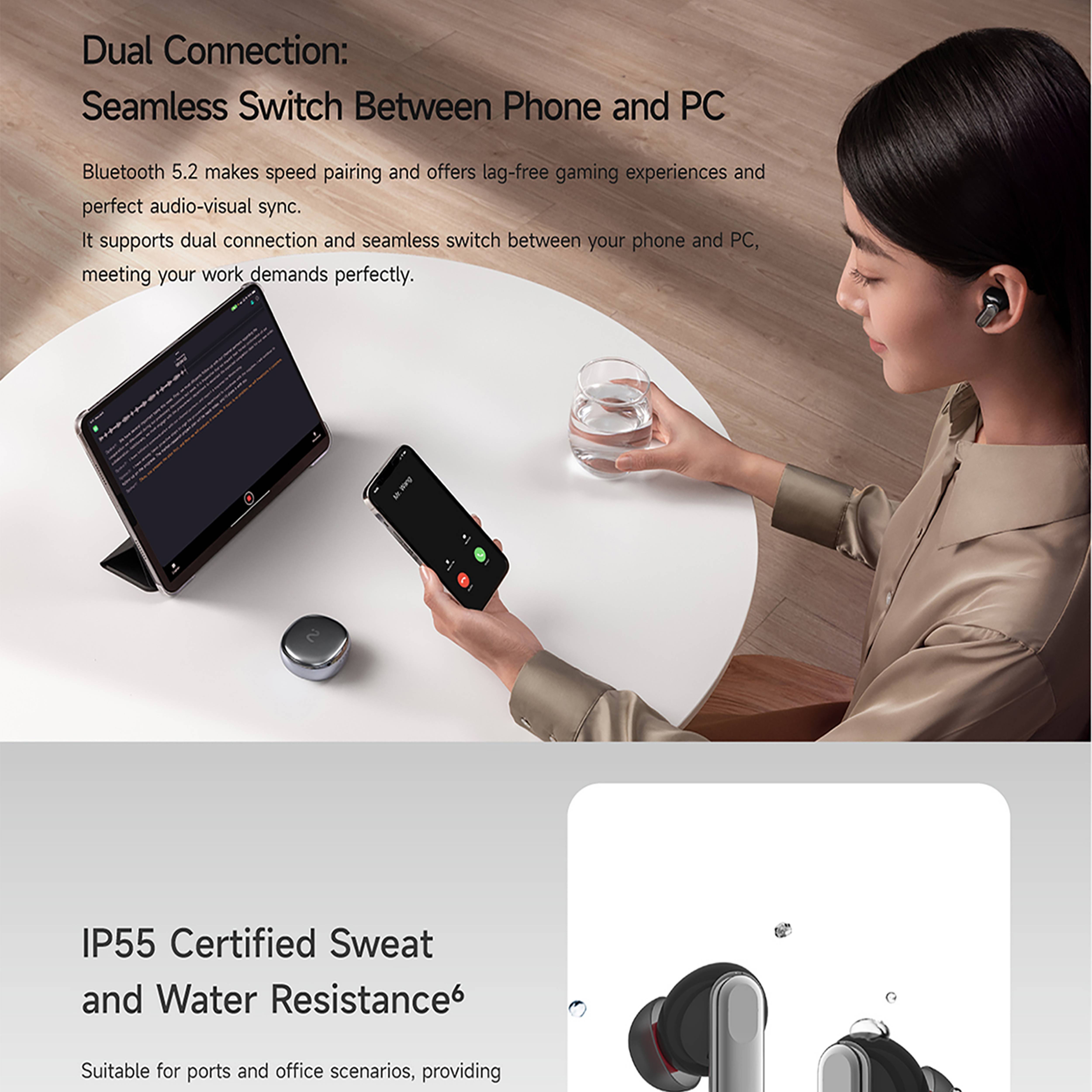 viaim Nano+ Headphones| AI Bluetooth Earbuds | Smart Wireless Earphones ...