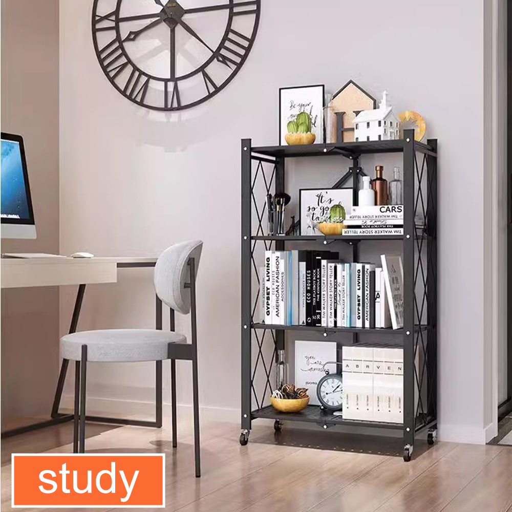 Foldable Book Shelf Bookcase Book Rack For Kids Book Rack With Wheels ...