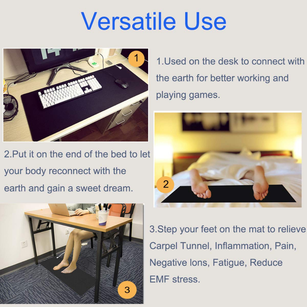 Grounding Mat Earthing Mat Sleep Grounding Pad Health Bed Mat Earth ...