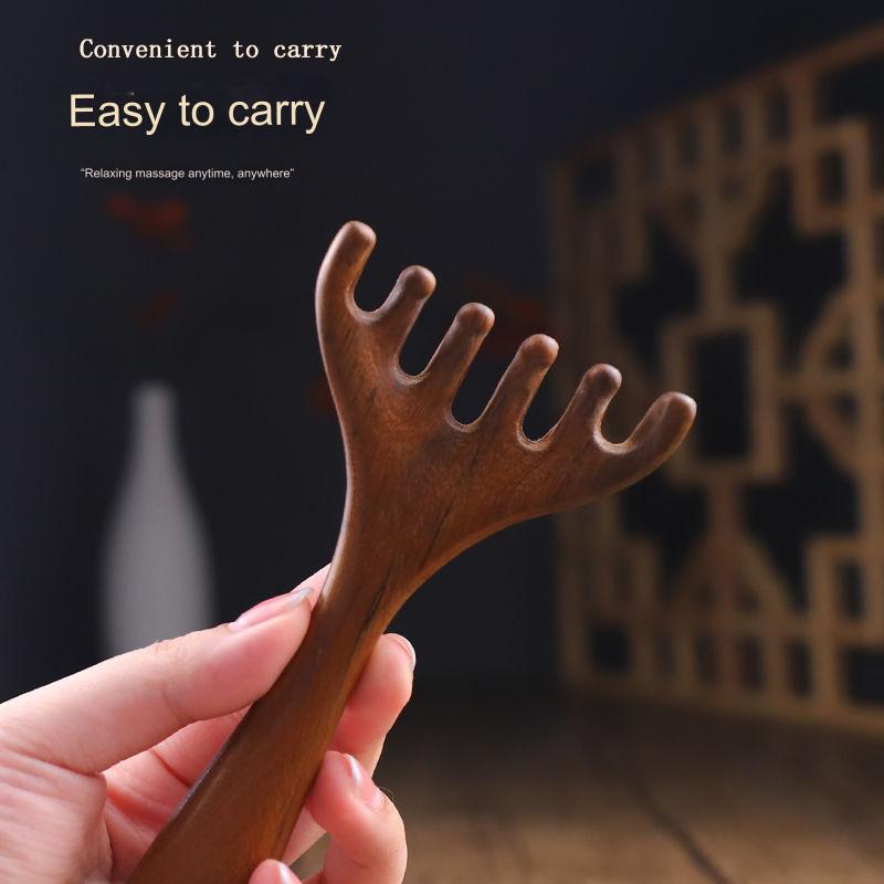 【Ready Stocks】Wooden Body Massager Therapy Massage Comb Sandalwood Face ...