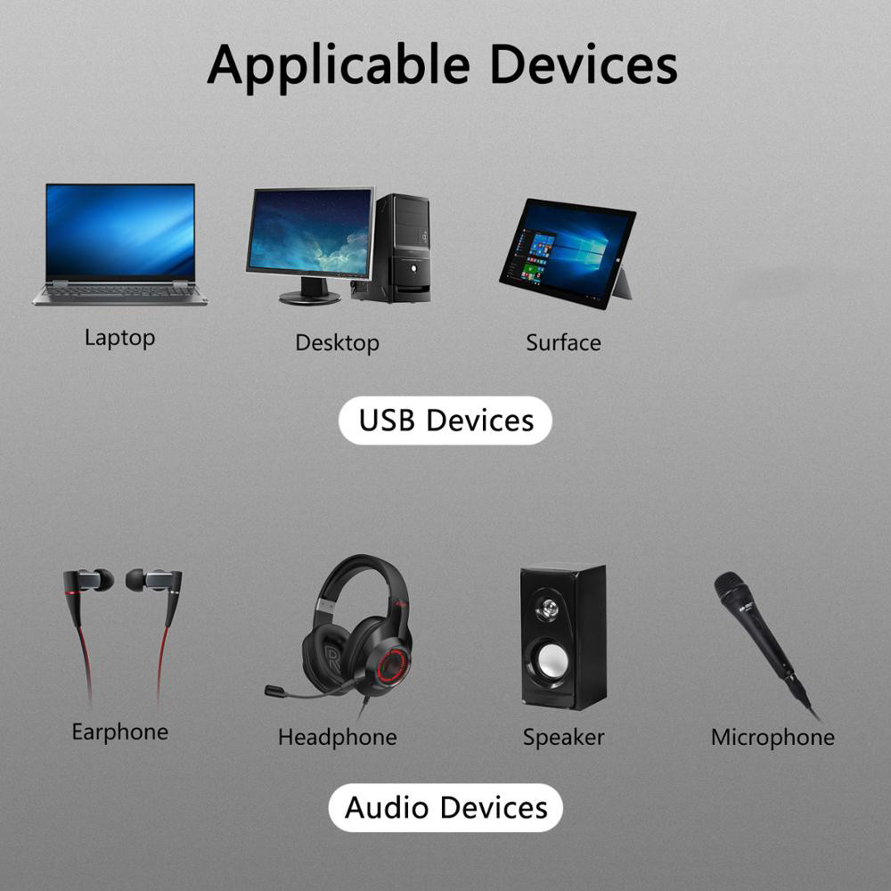 New 5.1 Sound Channel USB Independent Sound Card, External USB Audio ...